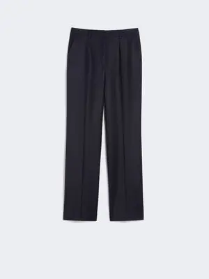 Max Mara Gabardine Wool Trousers - Ultramarine