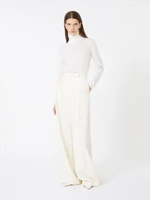 Max Mara Wool Knit Turtleneck Jumper - White