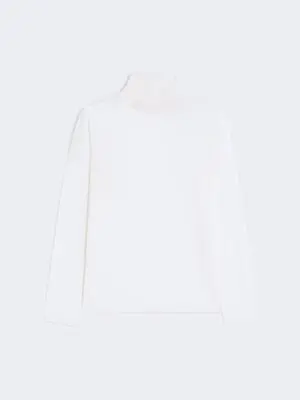Max Mara Wool Knit Turtleneck Jumper - White