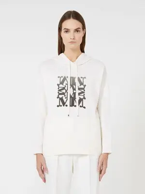 Max Mara Oversized Wool Hoodie With Embroidery