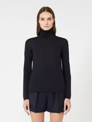 Max Mara Wool Knit Turtleneck Jumper - Ultramarine
