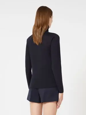 Max Mara Wool Knit Turtleneck Jumper - Ultramarine