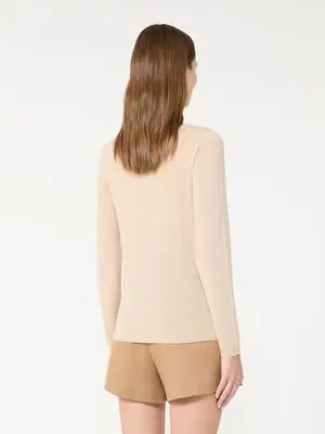 Max Mara Wool Knit Turtleneck Jumper - Beige