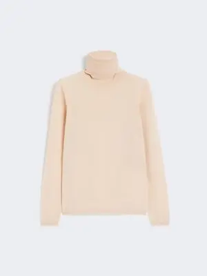 Max Mara Wool Knit Turtleneck Jumper - Beige