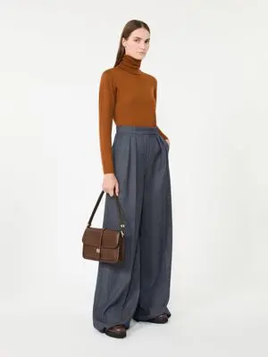 Max Mara Wool Knit Turtleneck Jumper - Brown Bronze