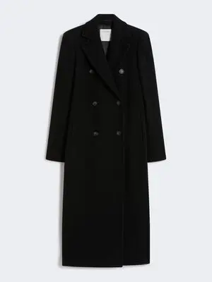 Max Mara Double-breasted Pure Virgin Wool Coat - Black