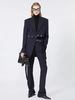 Max Mara Tailored Jacket With Detachable Hem Detail