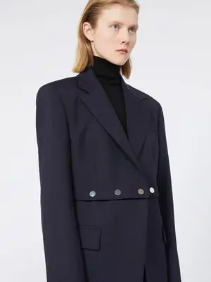 Max Mara Tailored Jacket With Detachable Hem Detail