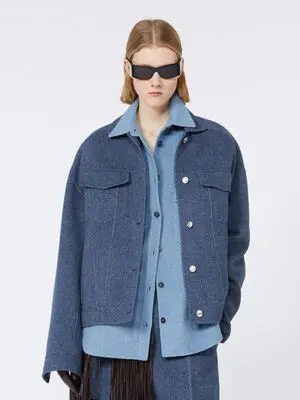 Max Mara Wool Denim-style Jacket