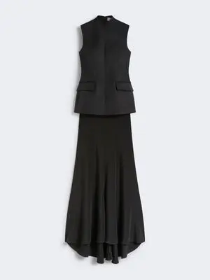 Max Mara Long Bi-material Dress