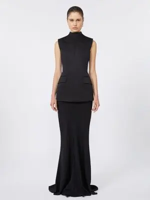 Max Mara Long Bi-material Dress