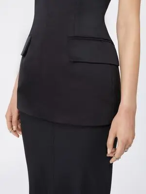Max Mara Long Bi-material Dress