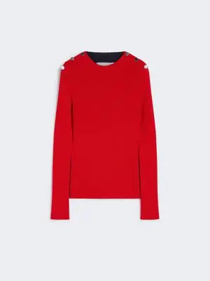 Max Mara Fitted Ribbed Knit Jumper