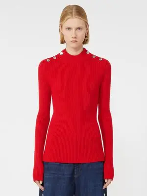 Max Mara Fitted Ribbed Knit Jumper