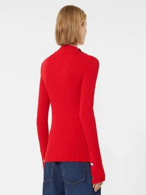 Max Mara Fitted Ribbed Knit Jumper