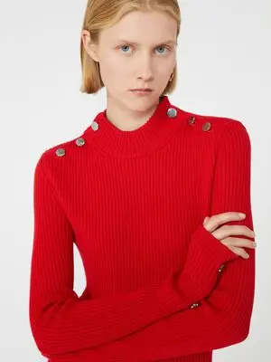 Max Mara Fitted Ribbed Knit Jumper