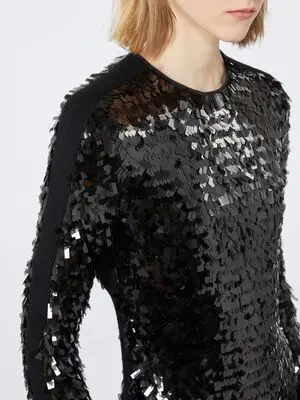 Max Mara Sequin-adorned Jersey Dress