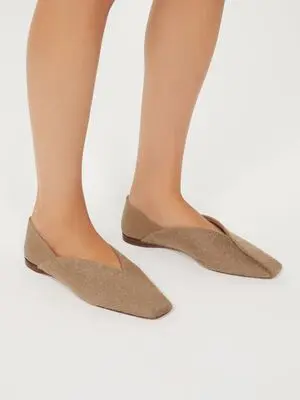 Max Mara Cashmere And Leather Ballerinas