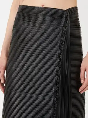 Max Mara Tech Mesh Midi Skirt With Sequins And Fringe