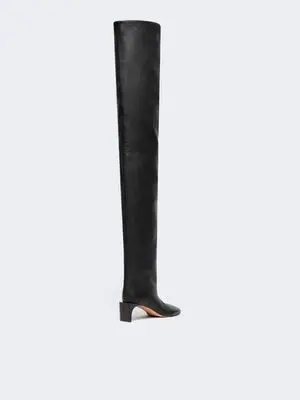Max Mara Thigh-high Calfskin Boots