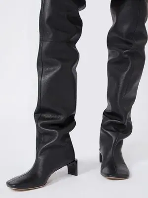 Max Mara Thigh-high Calfskin Boots