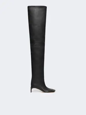 Max Mara Thigh-high Calfskin Boots