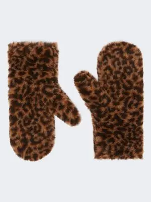 Max Mara Jacquard-knit Alpaca And Wool Teddy Fabric Mittens - Beige