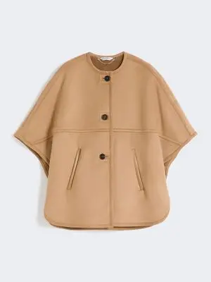 Max Mara Teddy And Suede Effect Fabric Cape