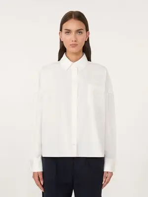 Max Mara Oversized Cropped Poplin Shirt