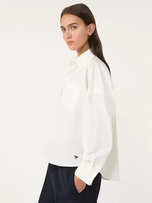 Max Mara Oversized Cropped Poplin Shirt