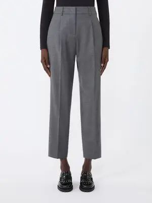 Max Mara Wool Flannel Cigarette Trousers