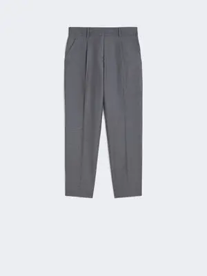 Max Mara Wool Flannel Cigarette Trousers