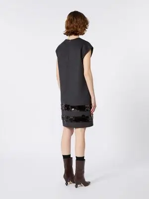 Max Mara Short Wool Dress With Sequins