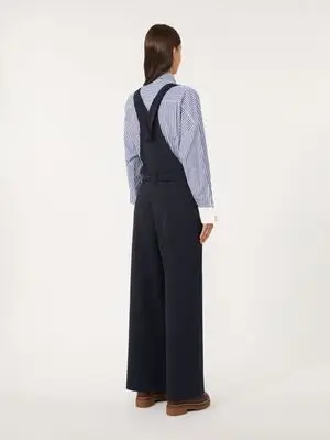 Max Mara Gabardine Wool Dungarees