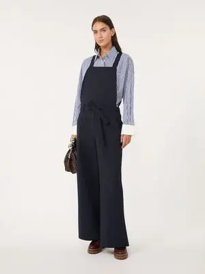 Max Mara Gabardine Wool Dungarees