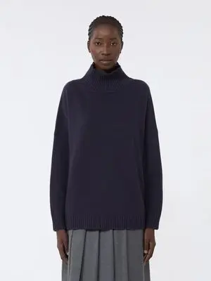 Max Mara Wool Knit Turtleneck Jumper - Navy