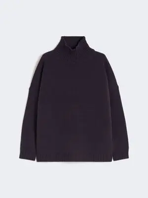 Max Mara Wool Knit Turtleneck Jumper - Navy