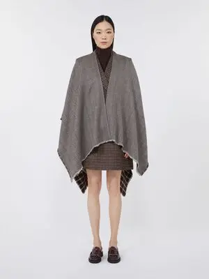 Max Mara Double-face Wool Cape - Dark Brown