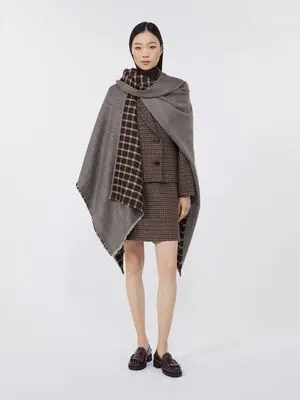 Max Mara Double-face Wool Cape - Dark Brown