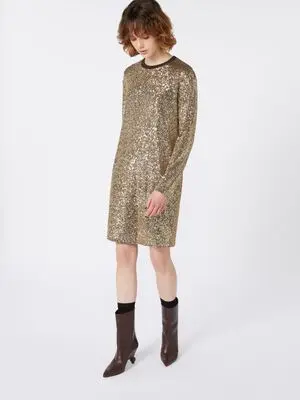 Max Mara Short Tulle Sequined Dress