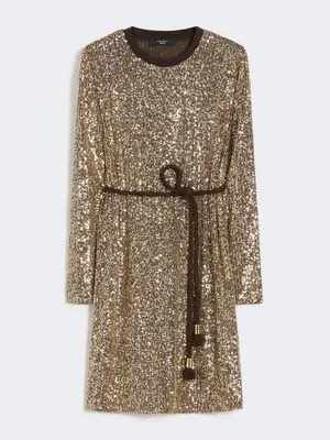 Max Mara Short Tulle Sequined Dress