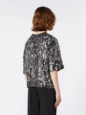 Max Mara Tulle And Sequin Top