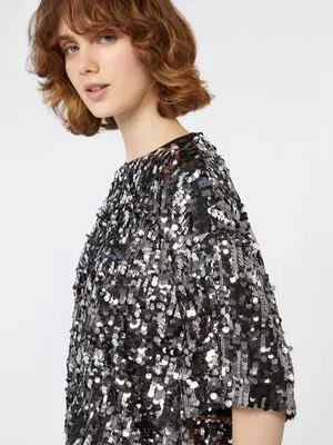Max Mara Tulle And Sequin Top
