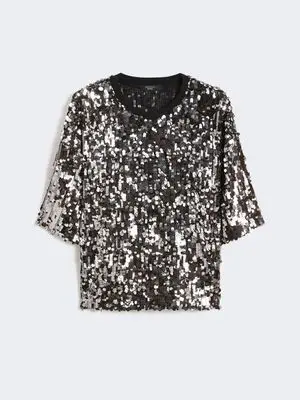 Max Mara Tulle And Sequin Top