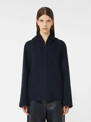 Max Mara Double-sided Wool Zip-up Hoodie
