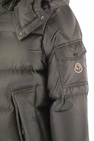 Moncler Couyere Short Down Jacket With Hood - Grey