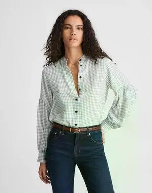 Madewell Stand-collar Flannel Button-up Shirt - Winter White