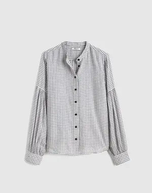 Madewell Stand-collar Flannel Button-up Shirt - Winter White
