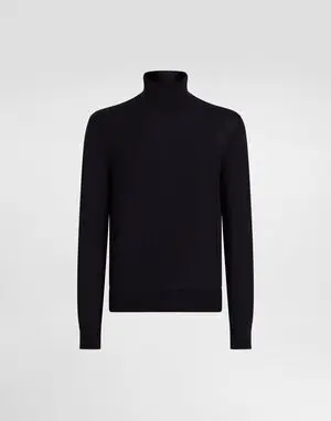 Dolce & Gabbana Cashmere Turtleneck Pullover - Blue