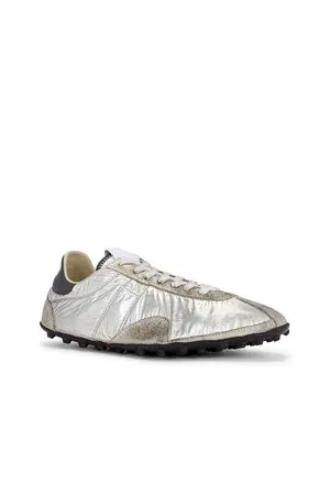 MAISON MARGIELA Sprinters Low Top Sneakers - Silver  White  & Natural